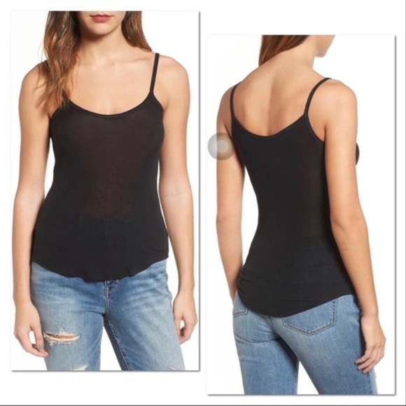 hinge | Tops | 35 Hinge Black Scoop Neck Camitank | Poshmark
